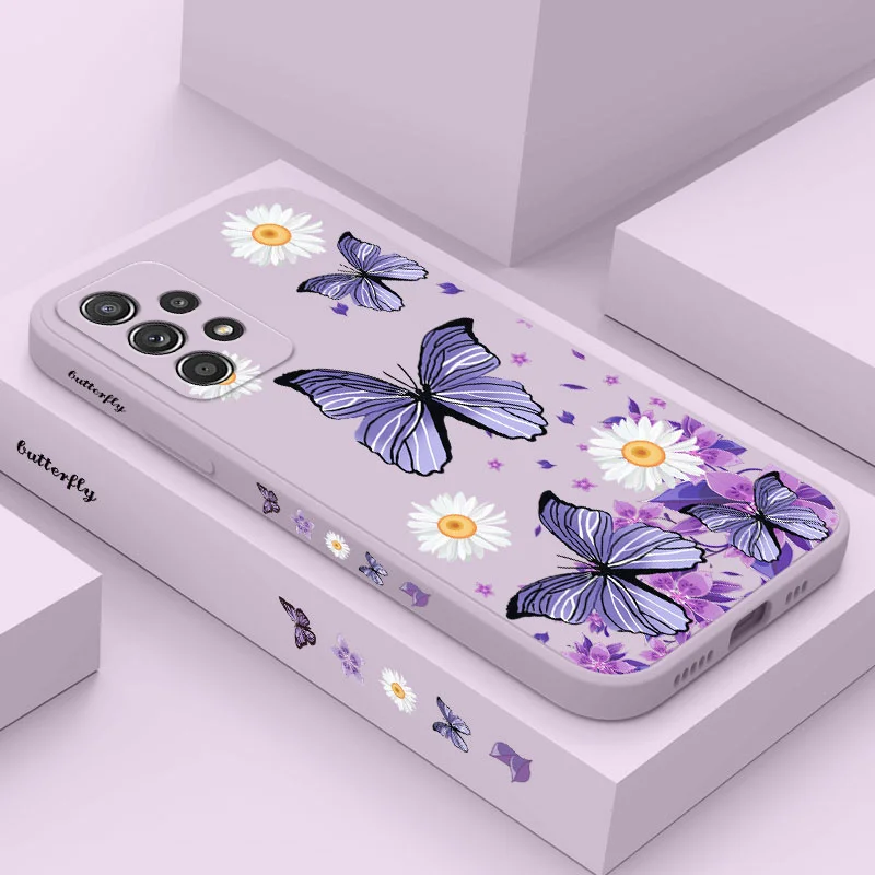 Purple-Butterflies-Case-For-Samsung-A54-A34-A24-A14-A73-A53-A33-A23-A13 ...