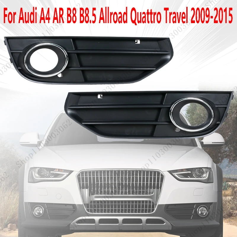 Car Front Bumper Fog Light Cover Frame Lid Fog Lamp Grille For Audi A4 ...