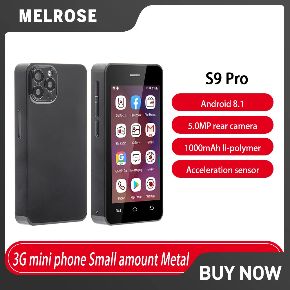 هاتف Melrose S9 Pro 3G Super Mini Few المواد المعدنية 3 بوصات فائق ...
