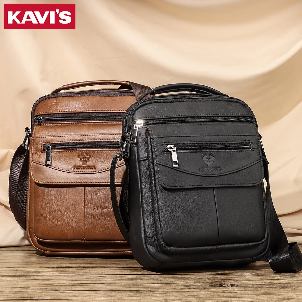 Casual Men's Shoulder Bags Genuine Leather Business Male Small ...
