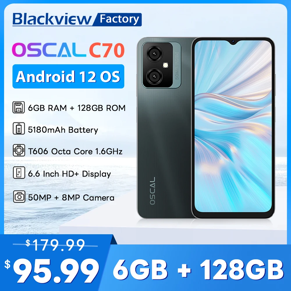 BLACKVIEW OSCAL C70 6GB 128GB Smartphone 50MP Camera 6.6 Inch 90Hz ...