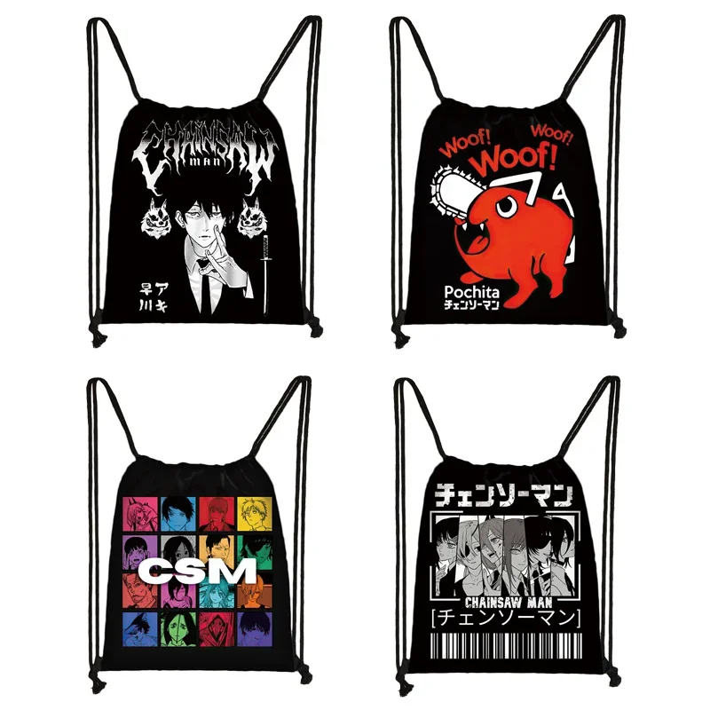 Anime-Chainsaw-Man-Drawstring-Bags-Denji-Pochita-Shoulder-Bag-for ...