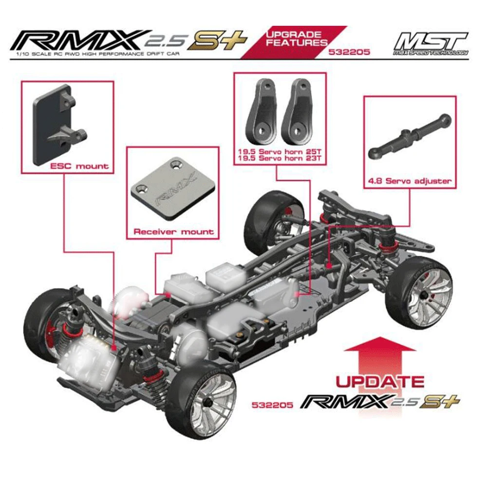 MST RMX 2,5 S 532205 RWD KIT 1/10 RC Elektrische Fernbedienung Modell ...