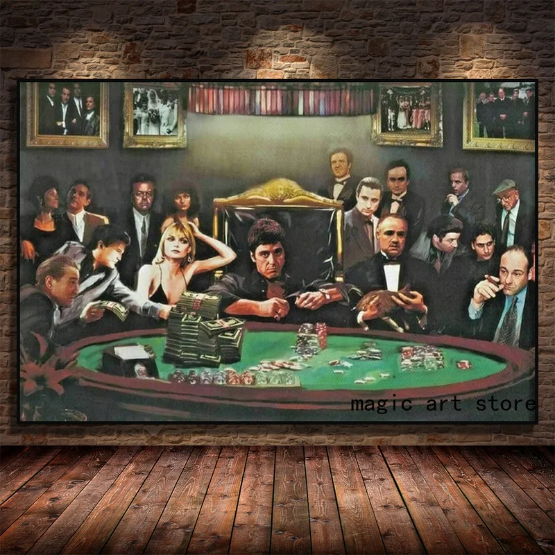 Scarface Canvas Painting | Poster Movie Godfather | Scarface Posters ...