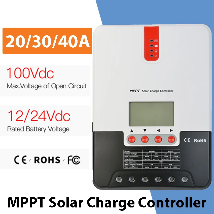 20-30-40A-MPPT-Solar-Charge-Controller-12V-24V-Battery-Voltage-Auto ...