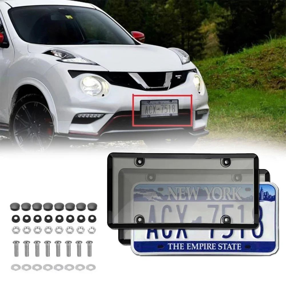 2PCS-Car-License-Plate-Frame-Reflective-Anti-speeding-Red-Light-Toll ...