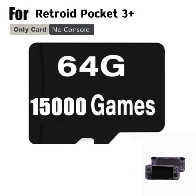 For Retroid Pocket 3+/ Flip TF Card 512G Tons of Games 70000 GAMES TF ...