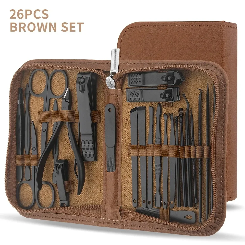 Nail-Art-Kit-Professional-Nail-clipper-kit-26-Pcs-stainless-steel-nail ...