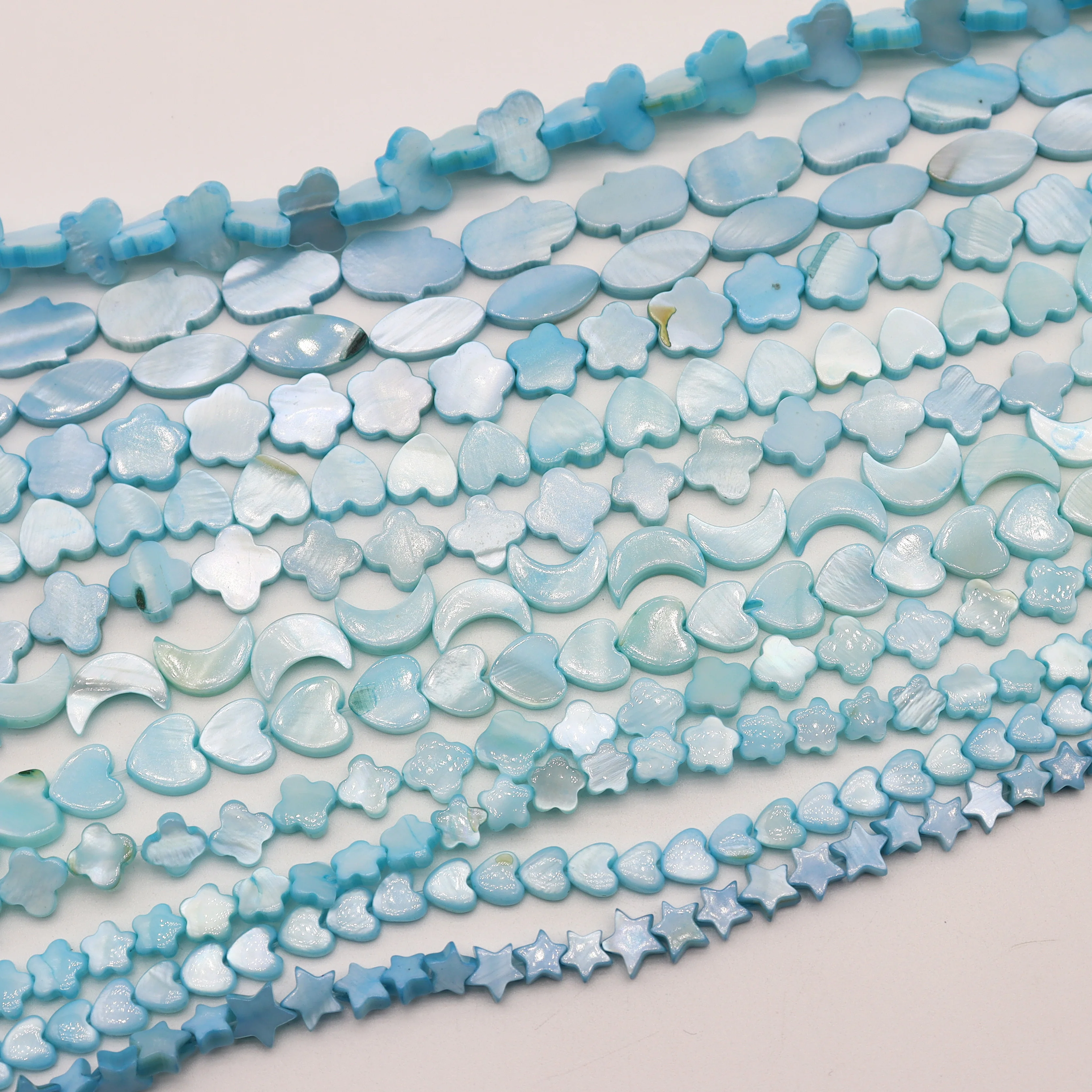 Natural-Freshwater-Shell-Beads-Dyed-Turkey-Blue-Mother-Of-Pearl-Shell ...