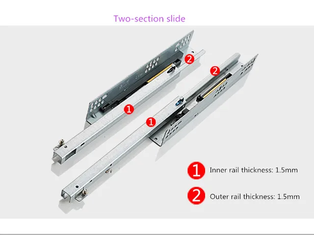 The Three Section Support Hidden Guide Track Damping Two Bottom Drawer ...