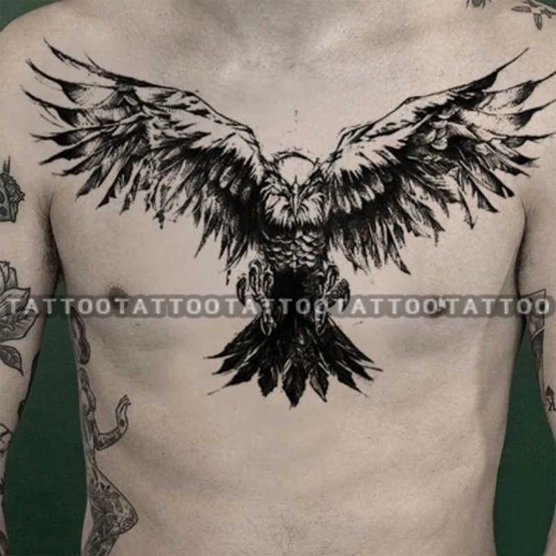 Eagle Snake Chest Tattoo