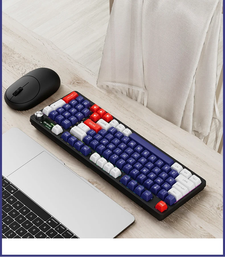 NOPPOO C98 Pro RGB Multifunctional Knob Three Mode Mechanical Keyboard | Unendingtech
