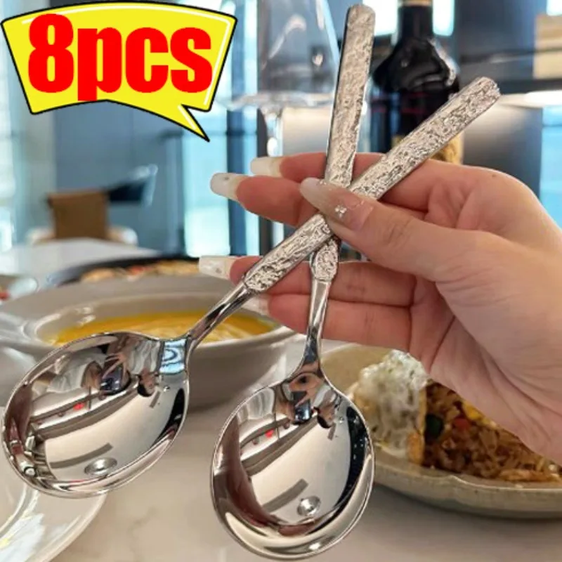 8-1PCS-Stainless-Steel-Spoon-Creativity-Ice-Crackle-Long-Handle ...