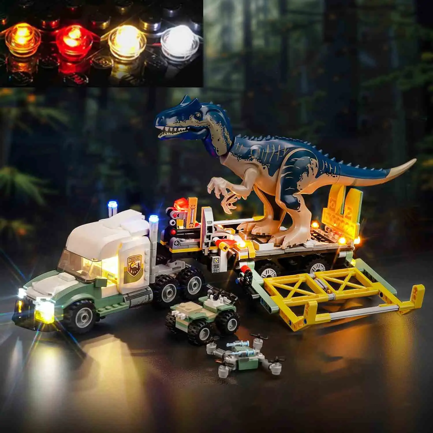 Juego-de-luces-USB-para-cami-n-de-transporte-Lego-Allosaurus-76966 ...