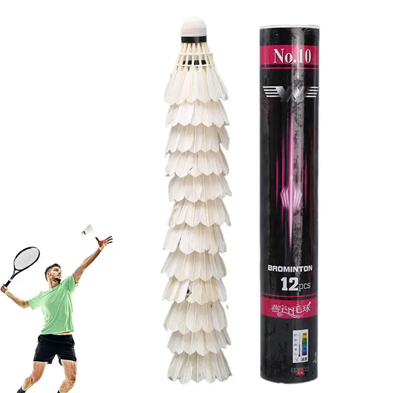 Natural Duck Feather Badminton Shuttlecocks With High Stability ...