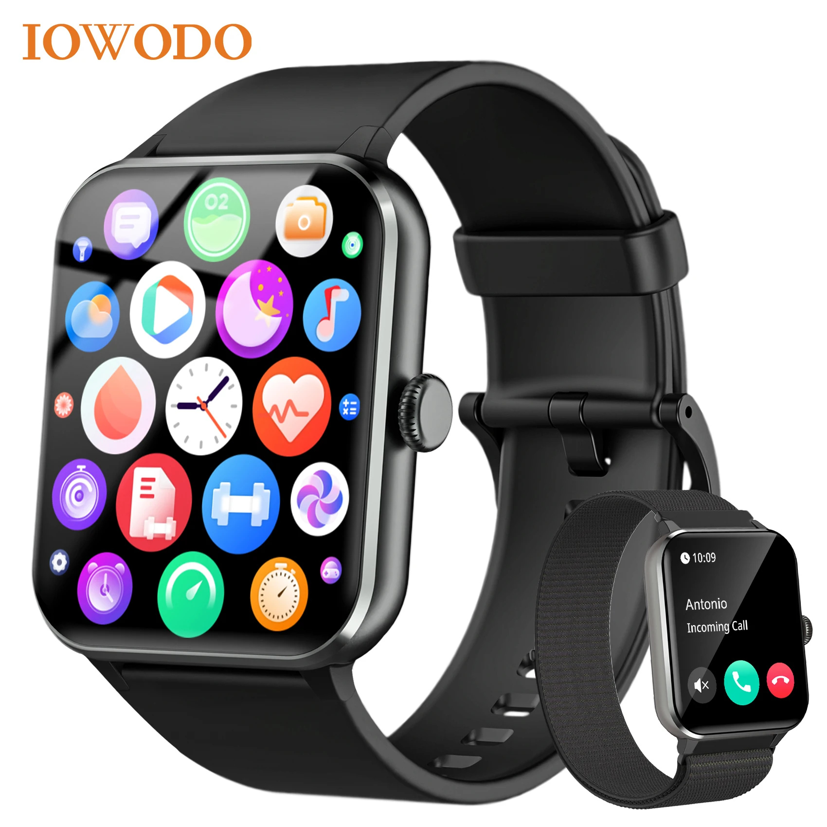 IOWODO-Smart-Watch-1-85-Full-Touch-HD-Smartwatch-Bluetooth-Calling-100 ...