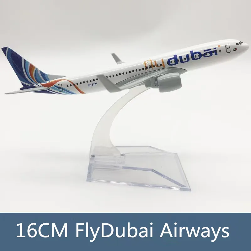 New 16cm/20cm Model Diecast Alloy Metal Airplane FlyDubai B737 Airlines ...