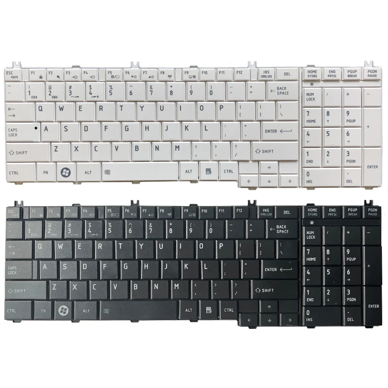 New For Toshiba Dynabook T350 B350 Us Laptop Keyboard Black/white ...
