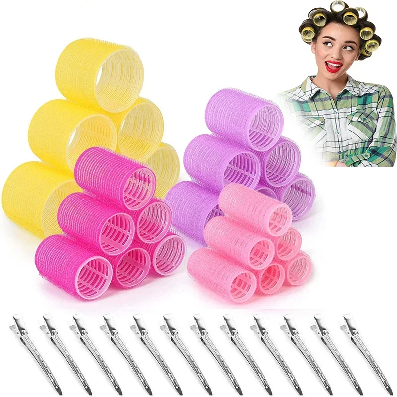Rollers-Self-Grip-Hook-Curlers-Heatless-Hair-Roller-Salon-Hair-Dressing ...