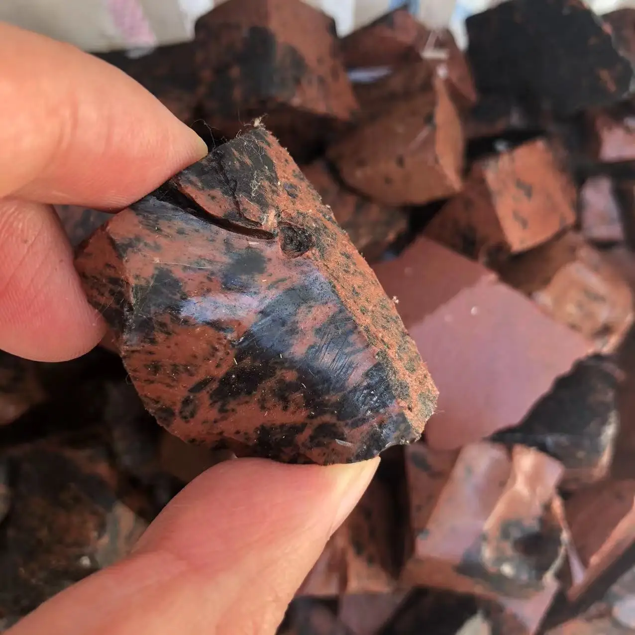 Red Obsidian Rock