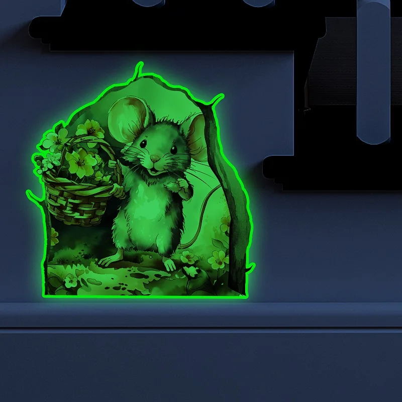 Cartoon-Mouse-Hole-Luminous-Wall-Stickers-for-Kids-Rooms-Bedroom-Decor ...