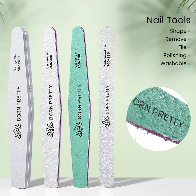 BORN-PRETTY-1PC-100-180-240-320-Grit-Lime-Buffer-Nail-Polish-File ...