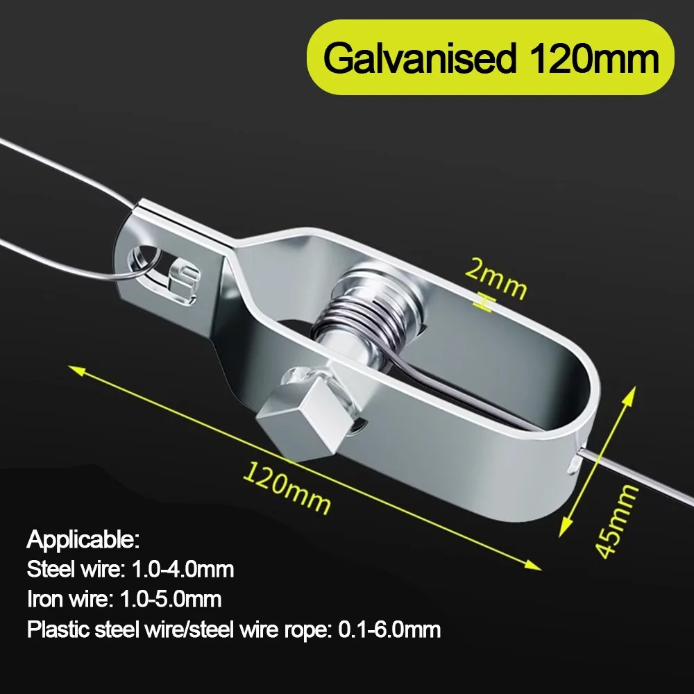 New Heavy Duty Wire Tightener Silver Galvanised Electric Fence ...