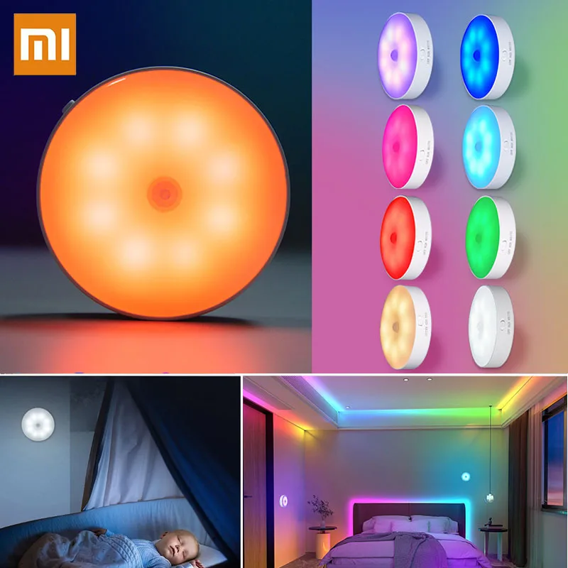 Xiaomi-Night-Light-LED-With-PIR-Motion-Sensor-Rechargeable-USB-Kitchen ...