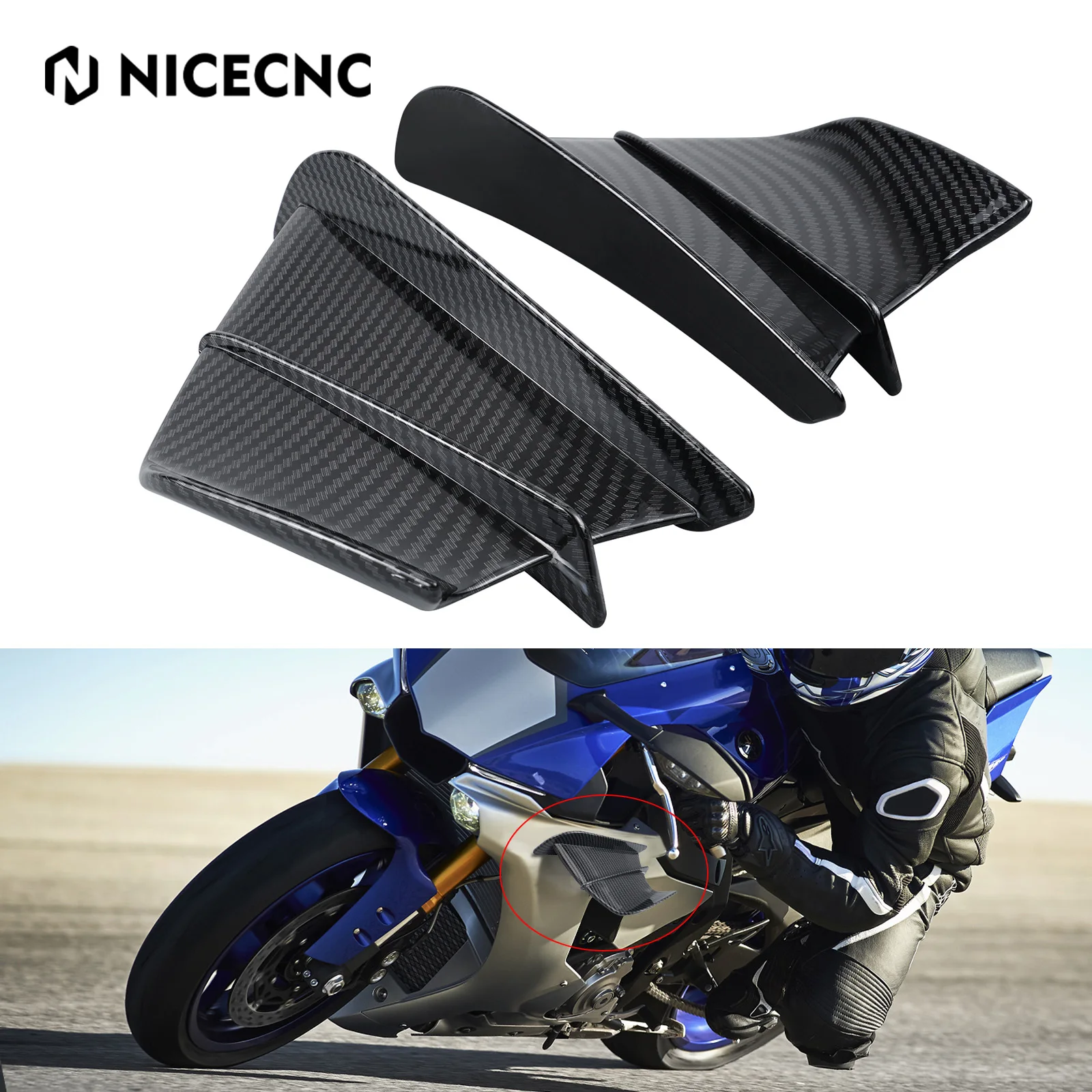 Motorcycle-Winglet-Fairing-Racing-Wing-Kit-Spoiler-Universal-For-BMW ...