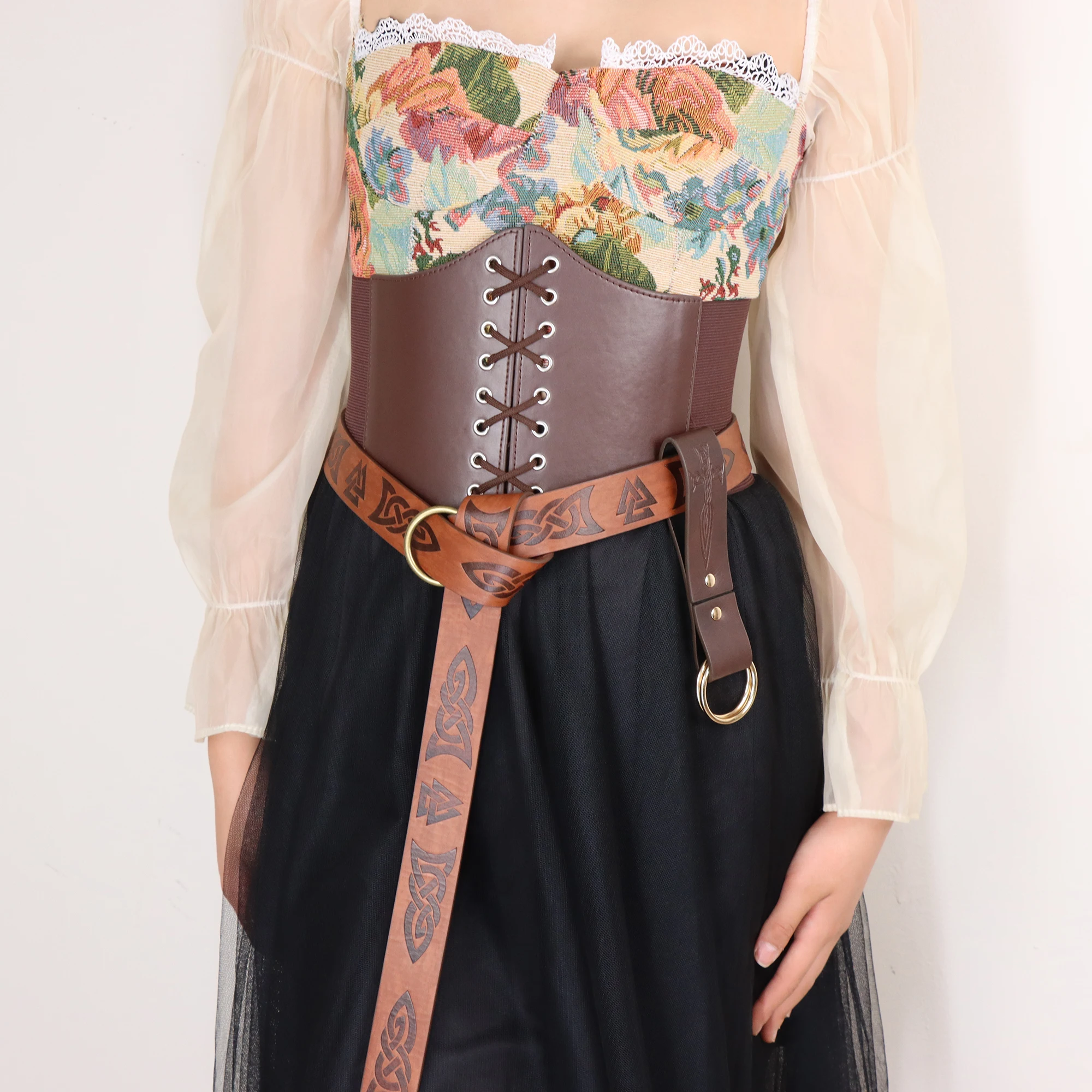 Medieval-PU-Leather-Printed-Belt-Fair-Hiking-Skirt-Accessories-Medieval ...