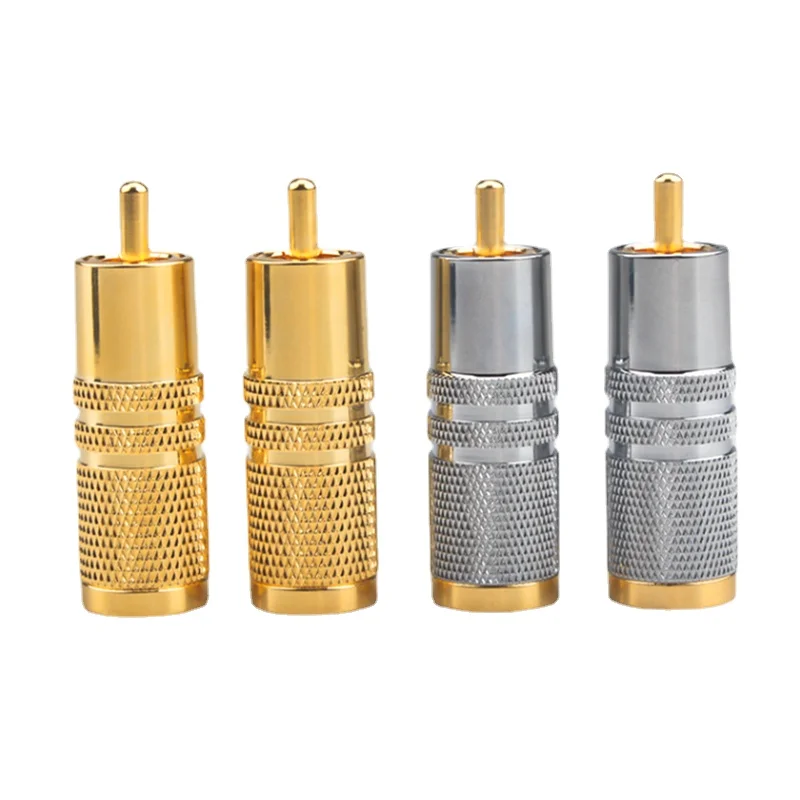 4pcs-RCA-Plug-Copper-Gold-Plated-Nickel-Plated-RCA-Plug-Connector-HiFi ...