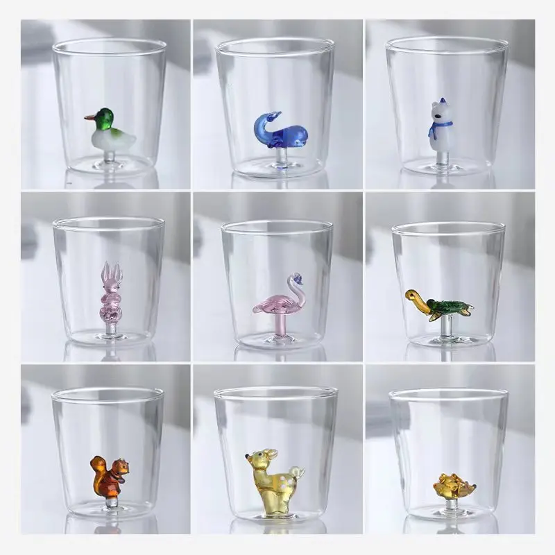 FATUBE-Creative-Handmade-BUBBLE-GLASS-CUP-Three-Dimensional-Animal-and ...