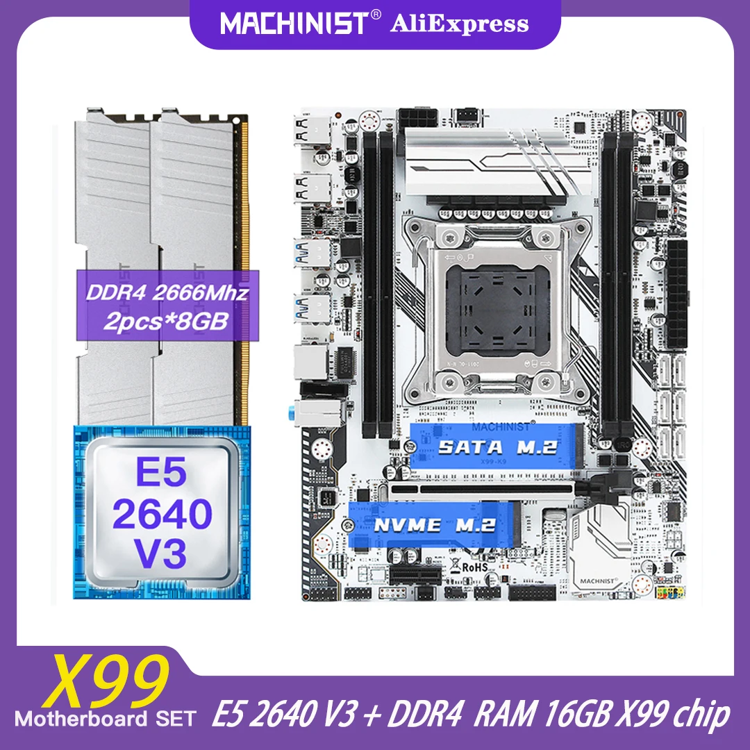 Machinista X99 Conjunto De Placa-mãe Kit Intel Xeon E5 2640 V3 ...