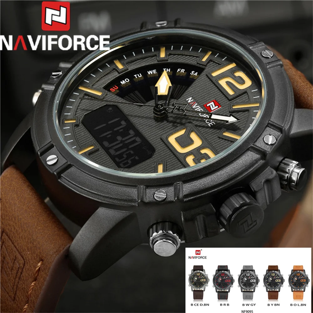 NAVIFORCE Men Watch Digital Sport Mens WristWatch Top Brand Luxury ...