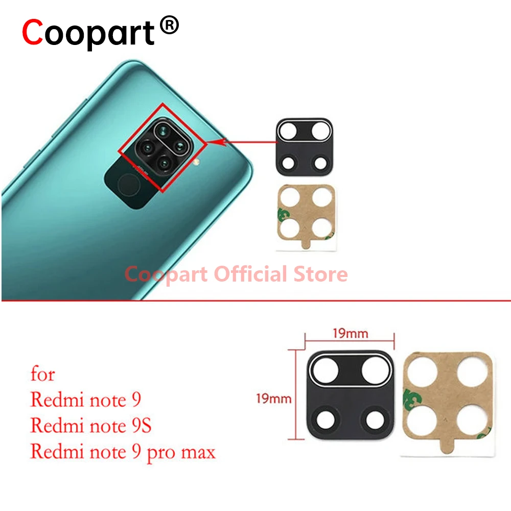 2pcs/lot Coopart New Back Rear Camera Lens Glass For Xiaomi Redmi Note ...
