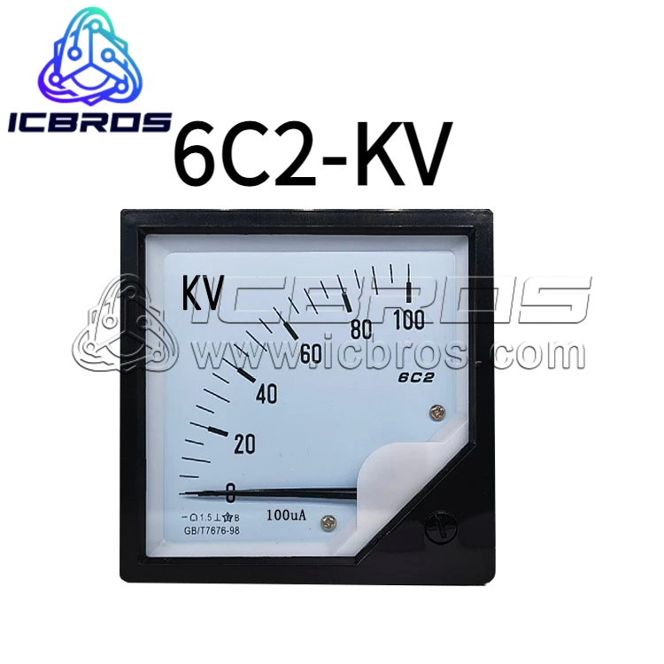 Pointer Type 6C2-100KV100uA MicroaMpere Meter DC Pulse Voltmeter ...