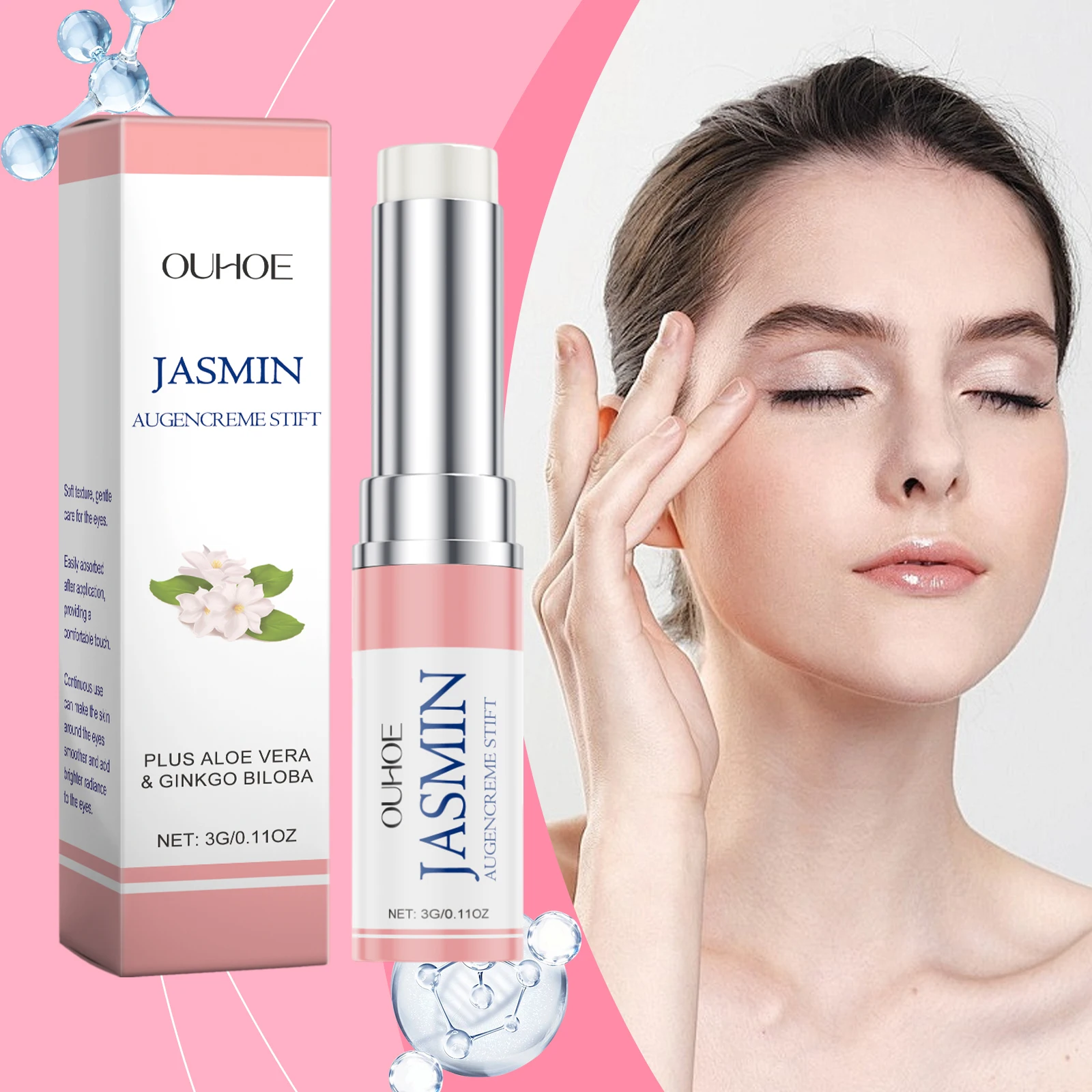 Gentle Nourishing Jasmine Eye Cream Stick, Hydrates Eye Area For ...