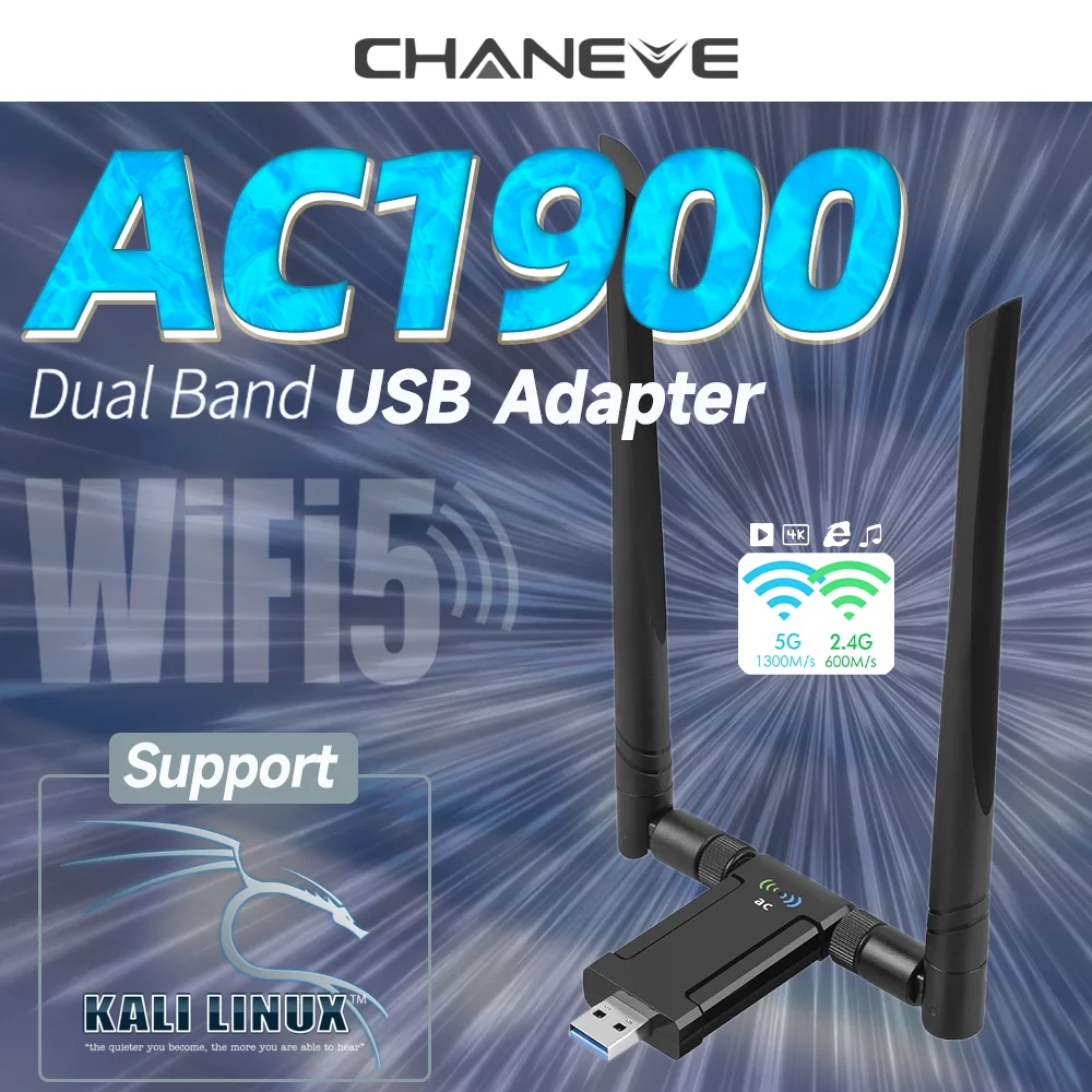 Kali-Linux-WiFi-Dongle-NIC-RTL8814AU-Chipset-Dual-Band-1900Mbps-Wireless-USB-Adapter-Usb3-0 ...