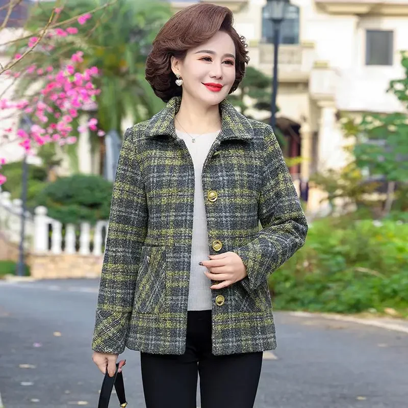 Stylish-Mom-Spring-Autumn-Collection-Tweed-Style-Western-Clothes-Suit ...