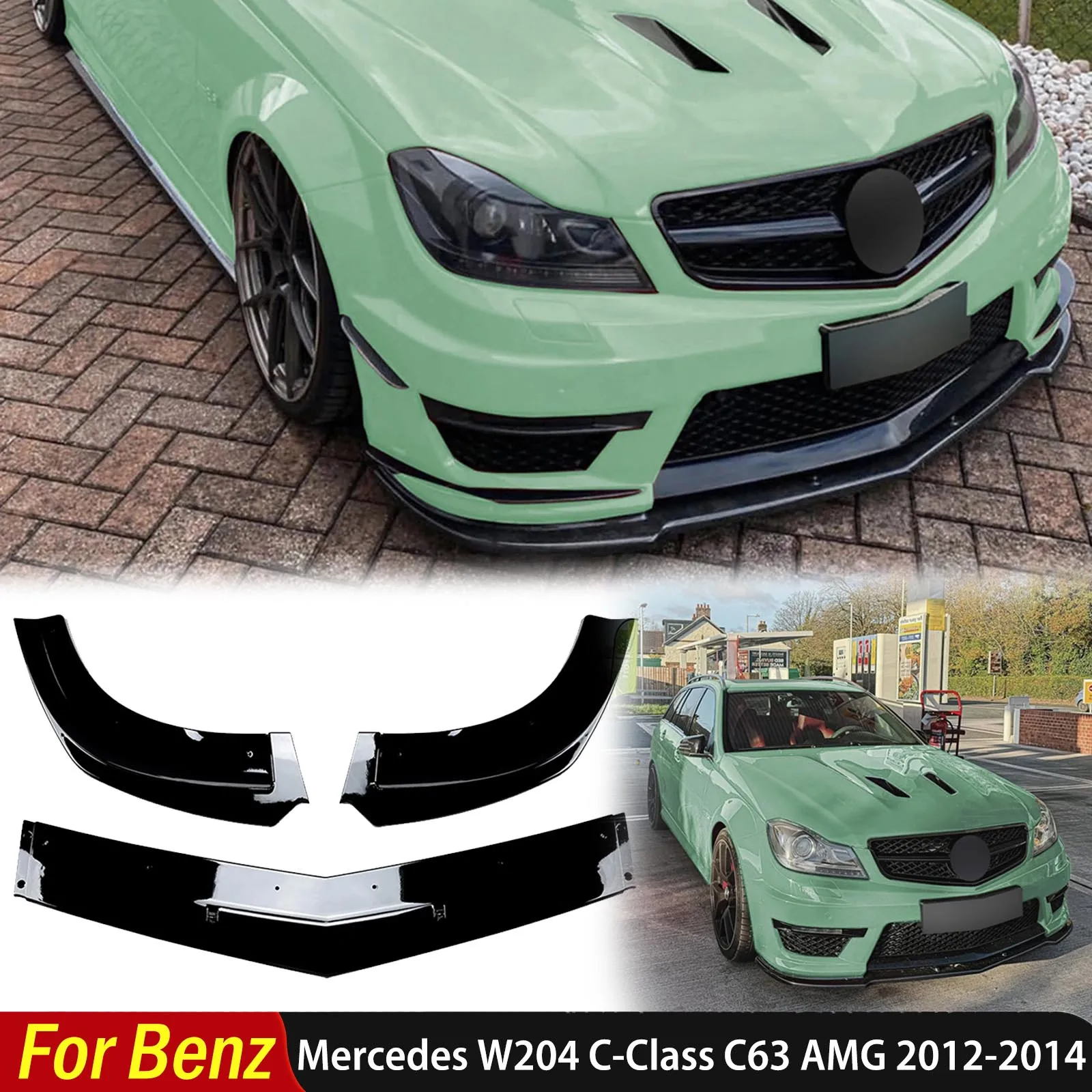 For Mercedes Benz W204 C-Class C63 AMG 2012 2013 2014 Front Bumper ...