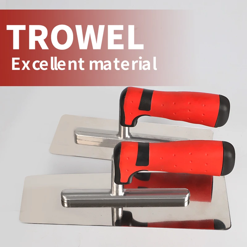 Stainless-Steel-Plastering-Trowel-with-TPR-Handle-Plaster-Finishing ...