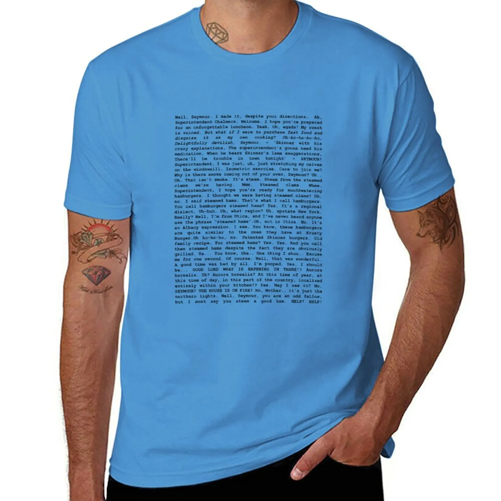 New The Entire Steamed Hams Script T-Shirt t-shirts man vintage t shirt ...