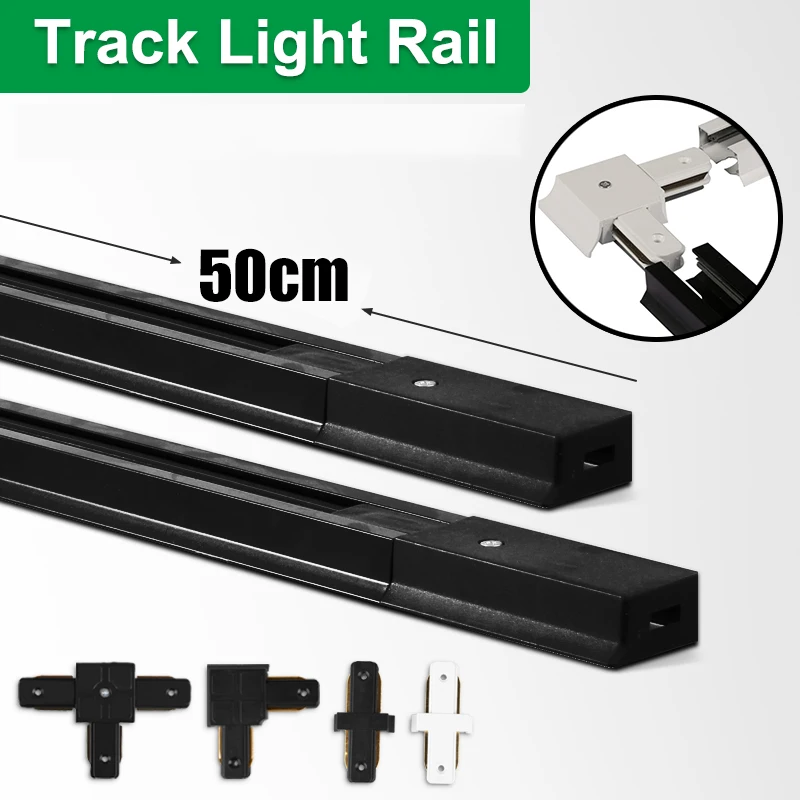 Led-Track-Light-Rails-0-5M-Full-Set-for-2-Wire-Track-Light-Spotlight ...