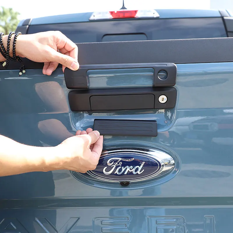For-Ford-Maverick-2022-ABS-Matte-Black-Car-tailgate-handle-frame ...
