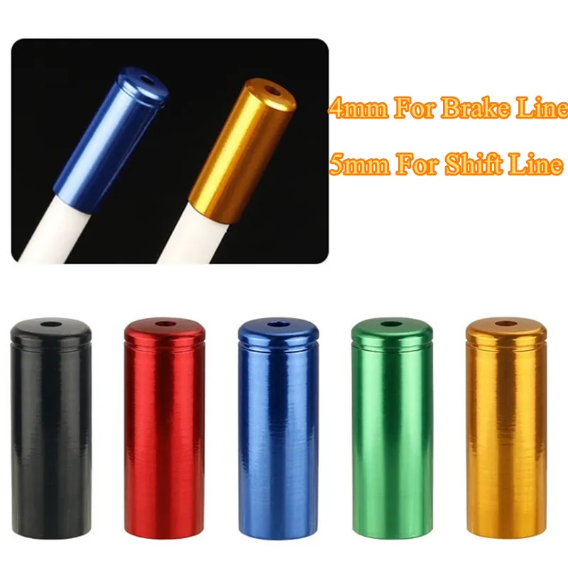 5mm Alloy Bicycle Brake Cable End Cap Housing Ferrules 4mm MTB Road ...
