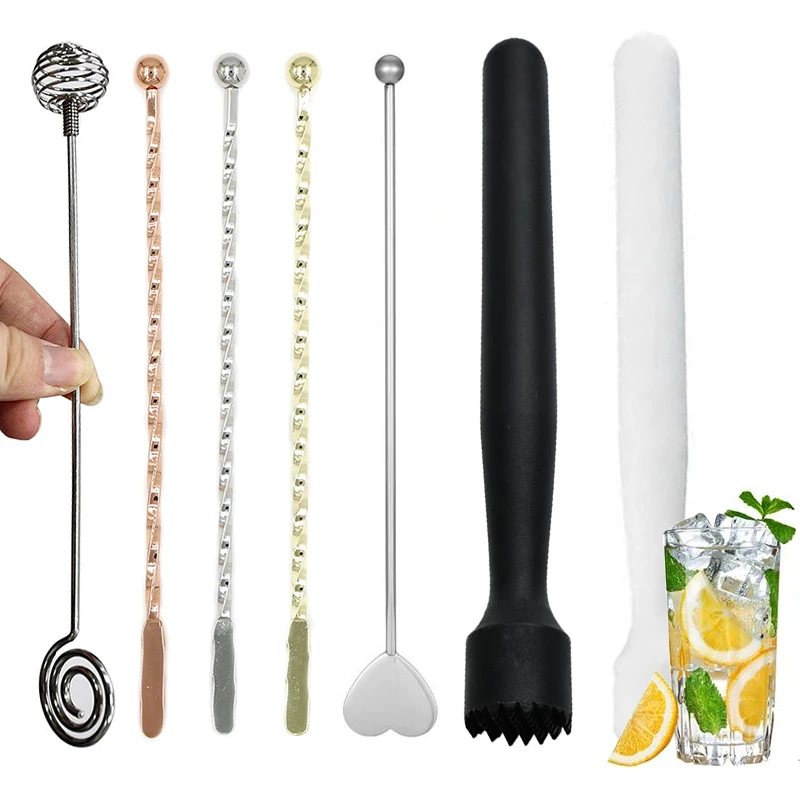 Muddlers For Cocktails 20-Pack Plastic Bar Muddlers - 8 Inch Cocktail ...