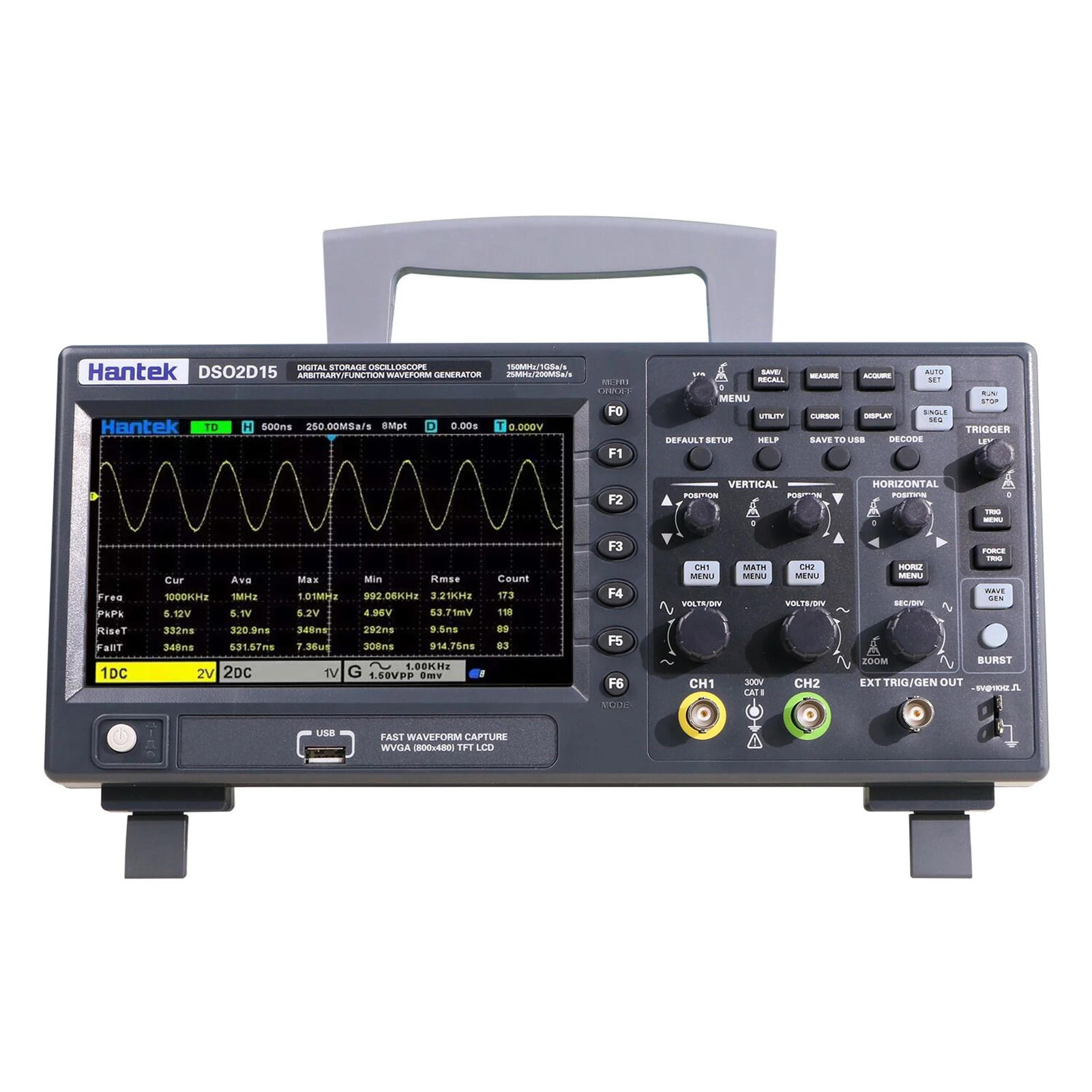 Hantek-DSO2D15-Digital-Oscilloscope-Desktop-Oscillometer-2CH-1CH ...