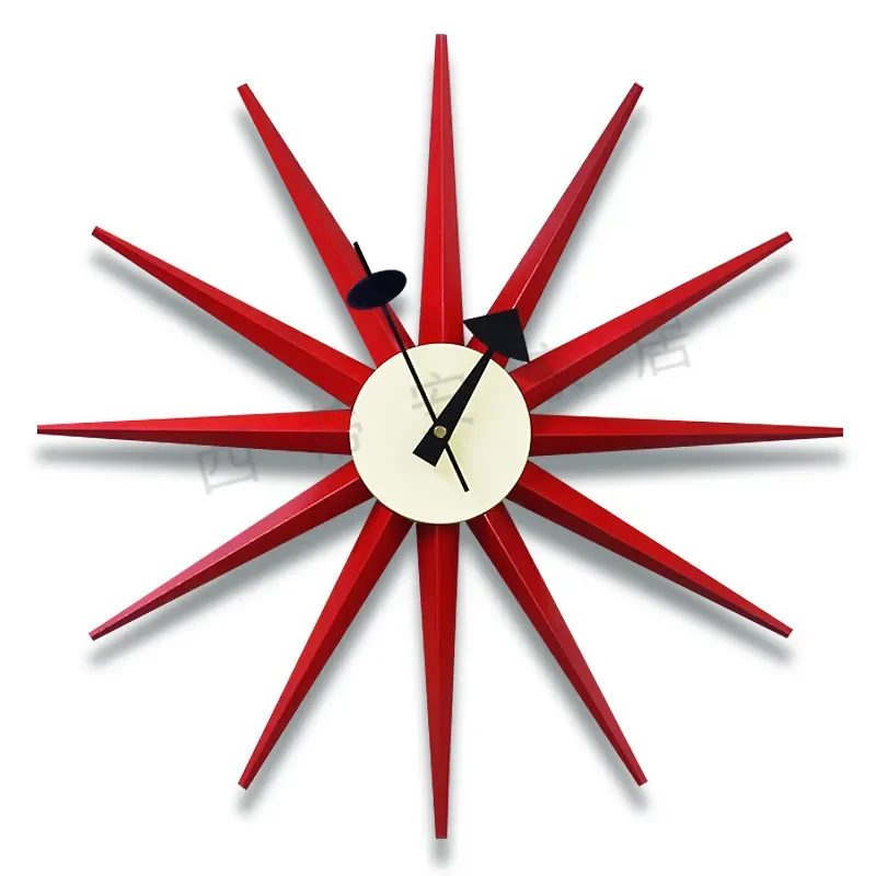 Wall-Clock-Modern-Design-Creative-Sun-Rays-Wall-Clock-Living-Room-Mute ...