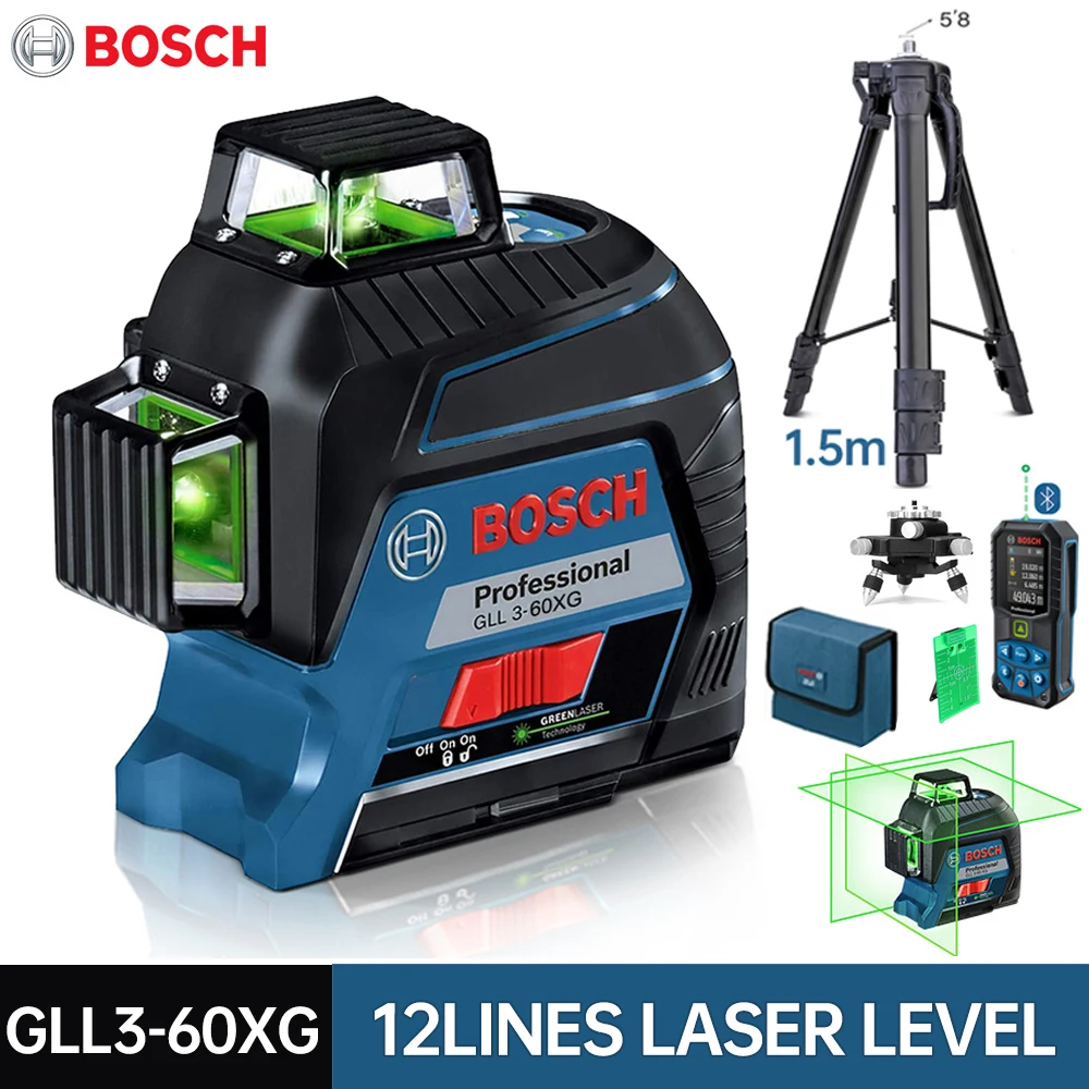 Bosch-green-laser-level-12-linie-GLL3-60XG-laser-level-360-profession ...