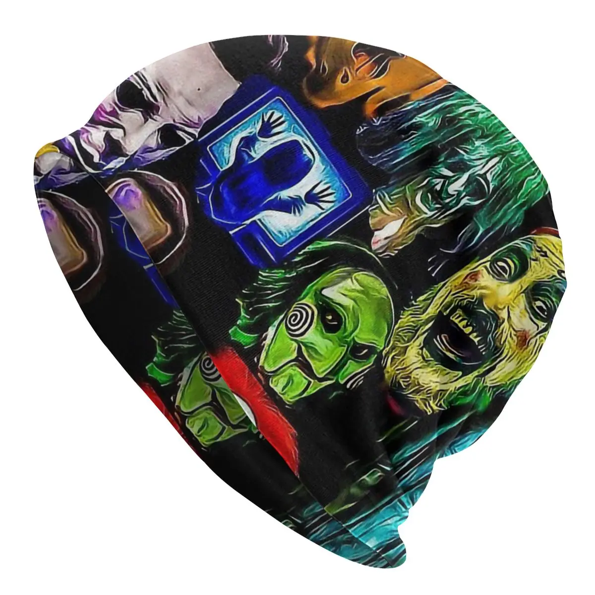 Horror Collection Autumn Female Warm Beanies Double Used Warm Bonnet ...